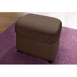 Hocker DOMO collection "FLORES 60x60 cm, hochwertig", braun (braun, dunkelbraun), B:60cm H:42cm T:60cm, NaturLEDER (echtes Rindsleder) in Sitz und R&uuml;cken. Korpus in passendem Kunstleder SOFTLUX bezogen;Microfaser PRIMABELLE (100% Polyester) / Struktur ( 100% Polyester );NaturLEDER: Bitte beachten Sie, dass Lederbez&uuml;ge mehr N&auml;hte aufweisen als Stoffbez&uuml;ge.;Kunstleder SOFTLUX / Struktur ( 90% Polyes