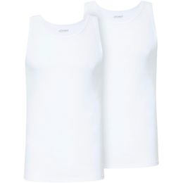 Unterhemd Jockey "Cotton+", Herren, Gr. L, N-Gr, wei&szlig;, Single Jersey, Obermaterial: 60% Baumwolle, 35% Lyocell, 5% Elasthan, unifarben, tiefer Rundhals, Unterhemden Unterhemd, klassisch f&uuml;r jeden Tag