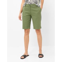 Bermudas Brax "Style MIA B", Damen, Gr. 38, Normalgr&ouml;&szlig;en, olivgr&uuml;n, Web, 76% Baumwolle, 21% Polyamid, 3% Elasthan, Hosen Bermudas