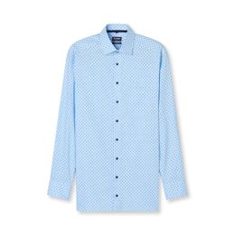 OLYMP Herren Businesshemd "OLYMP Luxor, Modern Fit, New Kent mit extra langem Arm"bleu, Gr. 42, 100% Baumwolle, Hemden