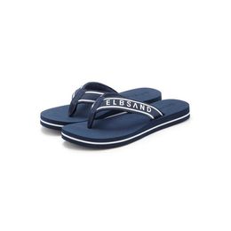 ELBSAND Badezehentrenner 'Sandale, Badeschuh, Pantolette, Badelatsche, Flip Flop, Badeschlappe' blau Gr. 40 f&uuml;r Damen. Mit Logopr&auml;gung
