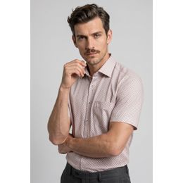 Kurzarmhemd OLYMP "Luxor", Herren, Gr. 41, N-Gr, mandarin, Web, Obermaterial: 100% Baumwolle, comfort fit normal, Hemden, Businesshemd, comfort fit, New Kentkragen