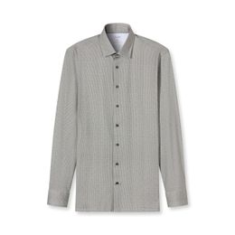 Businesshemd OLYMP "OLYMP Luxor 24/Seven, modern fit, New Kent", Herren, Gr. 38, Normaler Arm, grau (grau, gr&uuml;n), 92% Baumwolle, 8% Elasthan, Hemden