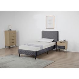 Boxxx Polsterbett, Grau, Kunststoff, Kiefer, vollmassiv, 90x200 cm, in verschiedenen Gr&ouml;&szlig;en erh&auml;ltlich, Schlafzimmer, Betten, Polsterbetten