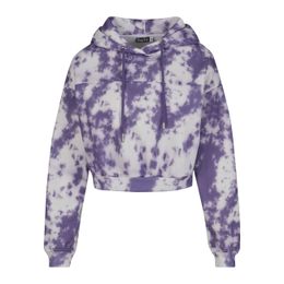 Kapuzenpullover Thug Life "Thug Life Damen Thug Life Dystopia Hoody", Damen, Gr. L, lila, 80% Baumwolle, 20% Polyester, mehrfarbig, normal, ohne Ausschnitt, Pullover Kapuzenpullover