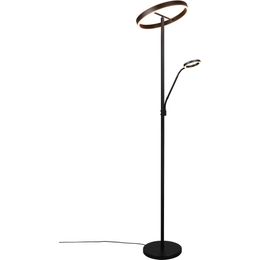 Trio LEUCHTEN LED Stehlampe "WILLIS, Stehleuchte mit Lesearm, Touch Dimmer, CCT 2700-3200-4000K", schwarz matt, 1, &Oslash; 40cm H: 180cm, 1 Stk., Leuchten, H&ouml;he 180cm, Fluterkopf und Lesearm schwenkbar, Fluter mit Leselicht, LED Stehlampe