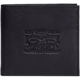 Levi's Geldb&ouml;rse LEVI'S "VINTAGE TWO HORSE BIFOLD COIN WALLET", Damen, schwarz, Rindsleder, Kleinlederwaren, aus Vollnarbenleder Herrenb&ouml;rse Portemonnaie