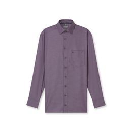 Businesshemd OLYMP "OLYMP Luxor, comfort fit, New Kent", Herren, Gr. 41, Normaler Arm, aubergine, 100% Baumwolle, Hemden