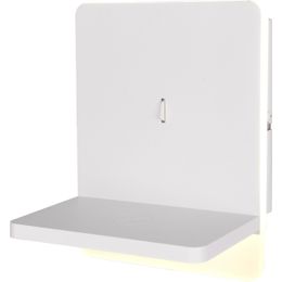 Trio LEUCHTEN LED Wandleuchte "FAIRFIELD, Wand Nachttischleuchte, induktive Ladestation USB-Anschluss", wei&szlig; matt, 1, H: 20cm, 1 Stk., Leuchten, LED Wandleuchte 9W 950 Lumen warmwei&szlig; dimmbar indirektes Licht, LED Wandleuchte