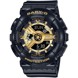 Chronograph CASIO Baby-G, schwarz, Armbanduhren, Damen, Chronograph, Quarzuhr, Armbanduhr, Damenuhr, Stoppfunktion, digital, Timer