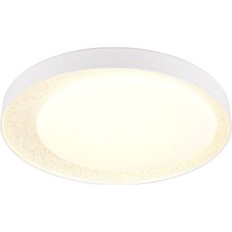 REALITY LEUCHTEN LED Deckenleuchte "ALETA, LED Deckenlampe mit Fernbedienung 24W 2500 Lumen CCT", wei&szlig;, 1, &Oslash; 45cm H: 8cm, 1 Stk., Leuchten, 2700-6500K warmwei&szlig; bis kaltwei&szlig;, stufenlos dimmbar Nachtlicht Memory, LED Deckenleuchte