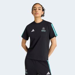 T-Shirt adidas Performance "MER DNA TEE W", Damen, Gr. L, schwarz, semi mint rush, Obermaterial: 100% Baumwolle, Rundhals, Shirts T-Shirt
