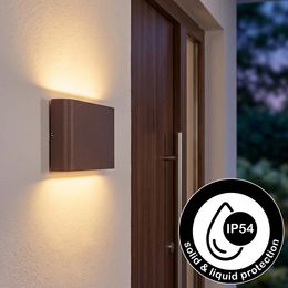 hofstein Gamas Wandleuchte LED Rostfarben, 1-flammig