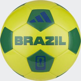 Fu&szlig;ball adidas Performance "BRASIL CLB OLP" Gr. 5, bright gelb, royal blau, team gr&uuml;n, B&auml;lle, 5, 0,4 g, Polyurethane (PU), Brasilien, B:22,3cm H:17,3cm T:22cm