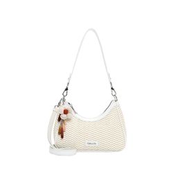 Beuteltasche Tamaris "Beutel TAS Konstantina", Damen, Gr. B/H/T: 26cm x 18cm x 8,5cm 0, wei&szlig; (wei&szlig; 300), Polypropylen, Taschen Beuteltasche