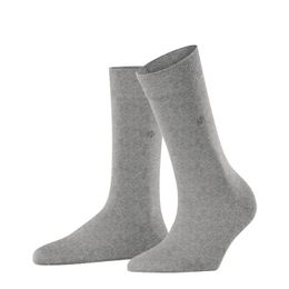 Socken Burlington "Bloomsbury", Damen, Gr. 36-41, grau (light grau), Baumwollmischung, unifarben, Socken Socken, Einheitsgr&ouml;&szlig;e 36-41, unifarben, w&auml;rmende Wollmischung