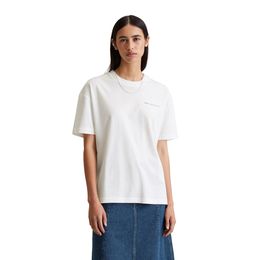 Marc O'Polo T-Shirt MARC O'POLO DENIM, Damen, Gr. XL, wei&szlig;, Single Jersey, Obermaterial: 100% Baumwolle, Rundhals, Shirts T-Shirt, R&uuml;ckenprint, relaxed fit, basic