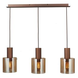 Dieter Knoll Collection Dieter Knoll H&auml;ngeleuchte, Bernstein, Metall, Glas, 20x120x90 cm, Lampen & Leuchten, Innenbeleuchtung, H&auml;ngelampen, Esstischlampen
