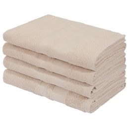 Duscht&uuml;cher OTTO HOME "Vanessa, 4 Duscht&uuml;cher, 70x140cm, in Standard- und Premium-Qualit&auml;t", beige (creme), B:70cm L:140cm, Walkfrottee, Obermaterial: 100% Baumwolle, Handt&uuml;cher, Handt&uuml;cher mit Bord&uuml;re, 100% Baumwolle, einfarbig, weich