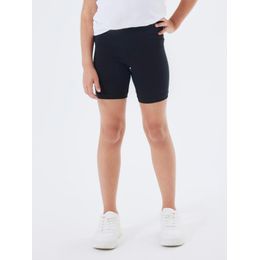 Radlerhose name it "NKFVIVIAN 2P SOLID SHORT LEGGING NOOS", M&auml;dchen, Gr. 98 (104), N-Gr, schwarz, Jersey, Obermaterial: 95% Baumwolle, 5% Elasthan, unifarben, normal kurz, Hosen Radlerhose, Baumwollmischung, Stretch, Slim Fit