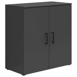 Milino Kommode, Graphit, Kunststoff, 2 F&auml;cher, 80x83x40 cm, FSC Mix, Typenauswahl, Beim&ouml;bel erh&auml;ltlich, stehend, h&auml;ngend, Wohnzimmer, Kommoden & Sideboards, Kommoden