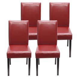 MCW ESSZIMMERSTUHL Rot, Dunkelbraun 4er-Set