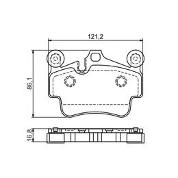 Bosch Bremsbelagsatz, Scheibenbremse 0986494567 f&uuml;r Porsche