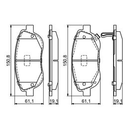 Bosch Bremsbelagsatz, Scheibenbremse 0986494682 f&uuml;r TOYOTA LEXUS