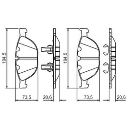 Bosch Bremsbelagsatz, Scheibenbremse 0986494349 f&uuml;r BMW ALPINA