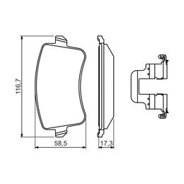 Bosch Bremsbelagsatz, Scheibenbremse 0986494637 f&uuml;r VW