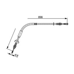 Bosch Seilzug, Feststellbremse 1987482543 f&uuml;r Ford