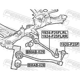 FEBEST Lenker, Radaufh&auml;ngung 1924f25flrl Vorderachse unten f&uuml;r BMW