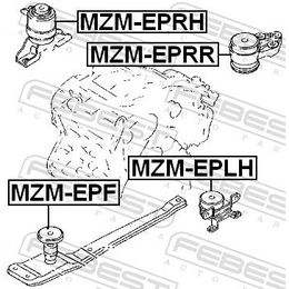 FEBEST Lagerung, Motor mzmeprr hinten f&uuml;r Ford MAZDA
