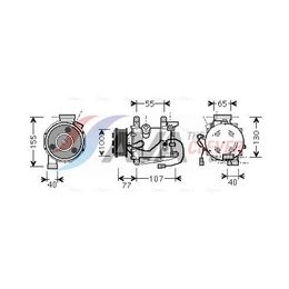 AVA CLEVER CHOICE Kompressor, Klimaanlage hdk232 f&uuml;r HONDA