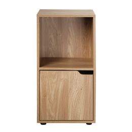NACHTTISCH mit 2 F&auml;chern im Holzdekor mit 1 T&uuml;r 29/61,6/30,7 cm