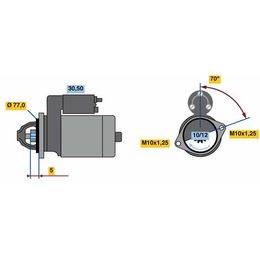 Bosch Starter 0986022720 f&uuml;r MITSUBISHI