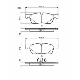 Bosch Bremsbelagsatz, Scheibenbremse 0986494831 f&uuml;r LAND ROVER JAGUAR