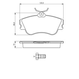 Bosch Bremsbelagsatz, Scheibenbremse 0986461753 f&uuml;r Mercedes VW