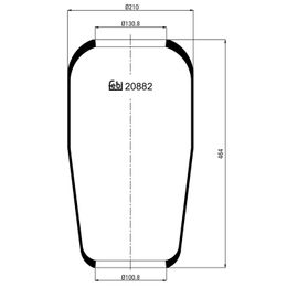 febi bilstein Federbalg, Luftfederung 20882 101mm f&uuml;r MAN