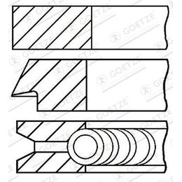 GOETZE ENGINE Kolbenringsatz 0842220700