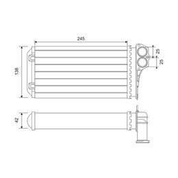 Valeo W&auml;rmetauscher, Innenraumheizung 812221 f&uuml;r Citro&euml;n (DF-PSA)