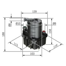 Bosch Kraftstofffilter 0450907015 Leitungsfilter 188mm f&uuml;r RENAULT