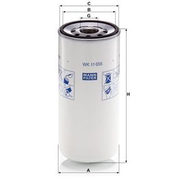 MANN-FILTER Kraftstofffilter wk11055 108mm f&uuml;r Volvo