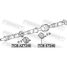 FEBEST Lager, Gelenkwellenmittellager tcbst246 Heckeinbau f&uuml;r TOYOTA