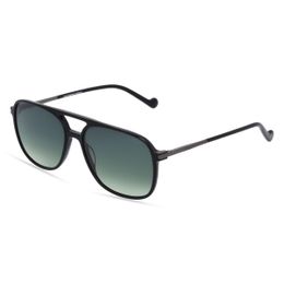 MINI EYEWEAR 747012 | Herren-Sonnenbrille | Fassung: Vollrand, Pilot, Kunststoff, Schwarz | Glasfarbe: Gr&uuml;n