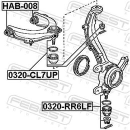FEBEST Trag-/F&uuml;hrungsgelenk 0320rr6lf Vorderachse unten f&uuml;r HONDA
