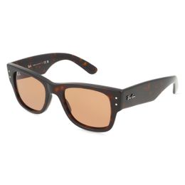 Ray-Ban RB0840S | Unisex-Sonnenbrille | Fassung: Vollrand, Quadratisch, Kunststoff, Havanna | Glasfarbe: Braun