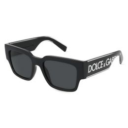 Dolce & Gabbana Dolce&Gabbana 0DG6184 | Herren-Sonnenbrille | Fassung: Vollrand, Quadratisch, Kunststoff, Schwarz | Glasfarbe: Grau