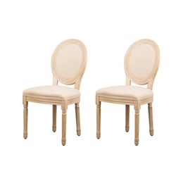 H&ouml;ffner Stuhl 2er-Set Richelieut &brvbar; beige &brvbar; Ma&szlig;e (cm): B: 50 H: 95 &raquo; H&ouml;ffner