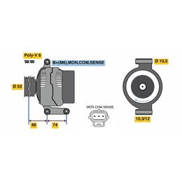 Bosch Generator 0986049460 f&uuml;r Ford JAGUAR